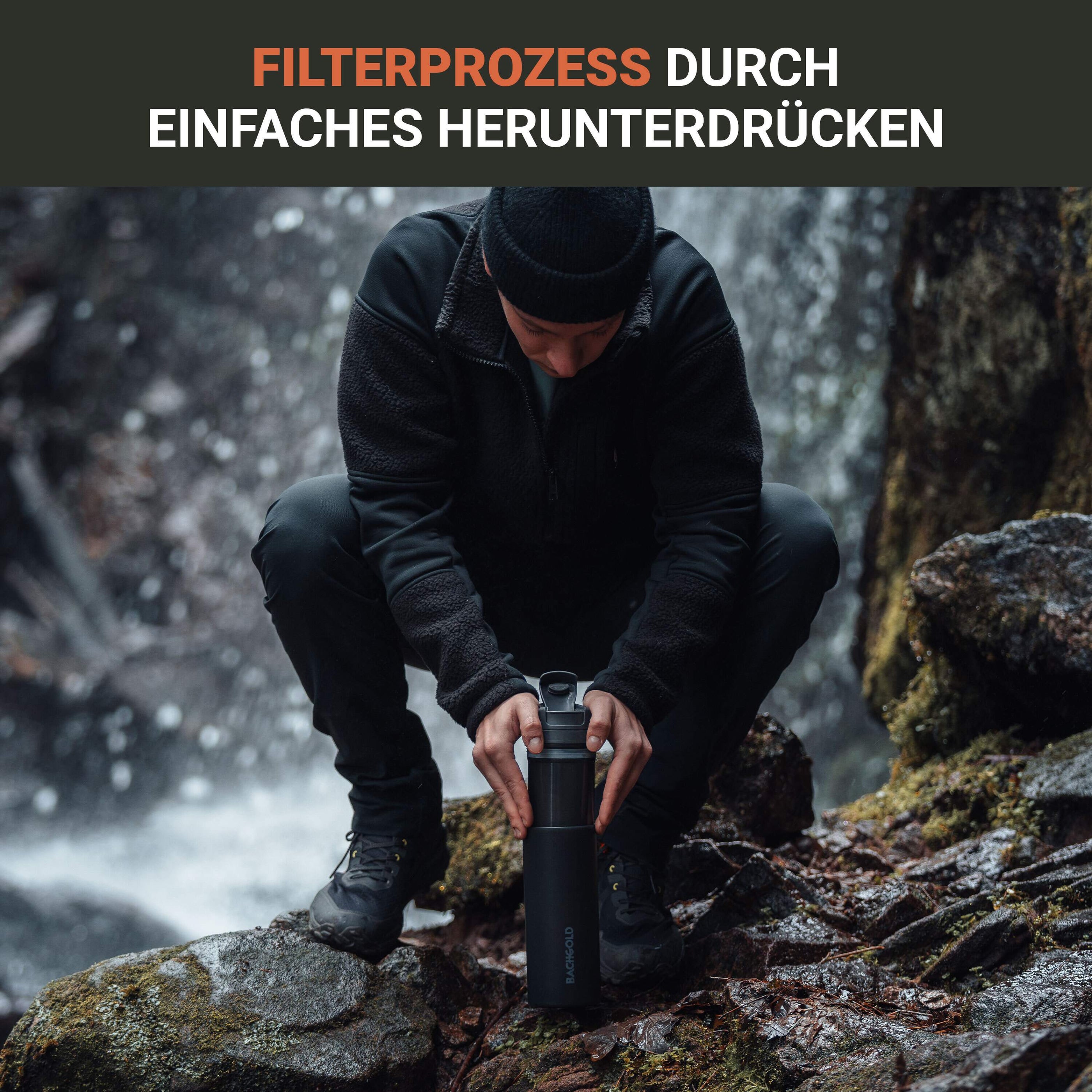 Bachgold - Outdoor Wasserfilterflasche